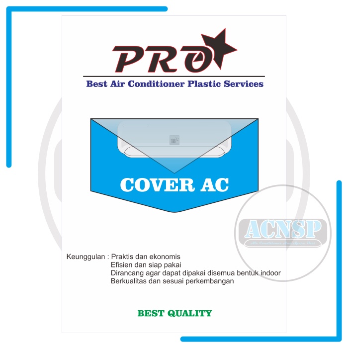 Jual plastik cuci ac cover ac 1/2 pk 3/4 pk 1 pk 1.5 pk 2 pk 2.5 pk ...