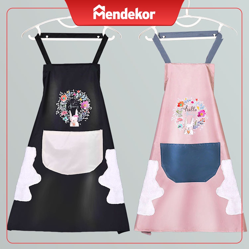 Jual Celemek apron dapur masak ada handuk kantung anti noda air awet ...