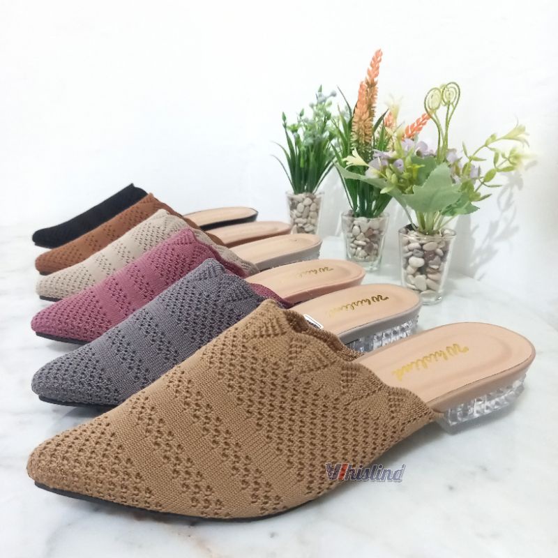 Jual SEPATU FLAT RAJUT IMPORT ALAS KACA KARET 3CM | Shopee Indonesia