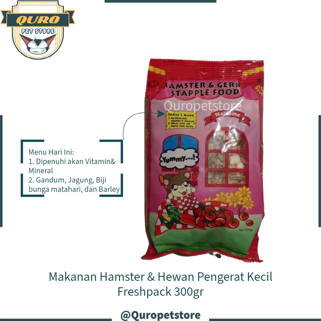 Jual Makanan Hamster, Marmut dan Tikus Gurun Hamsfood 300gr | Shopee ...