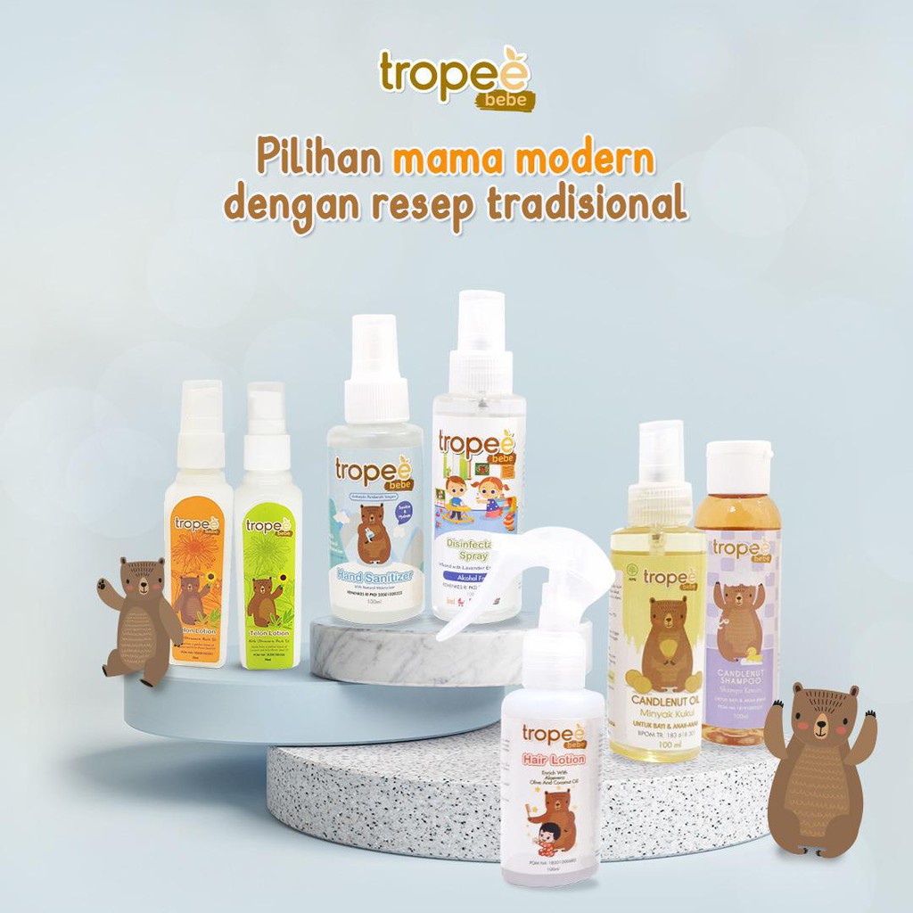Jual TROPEE BEBE MURAH SHAMPOO / MINYAK KEMIRI / HAIR LOTION / TELON LOTION / BYE BYE BUG ...