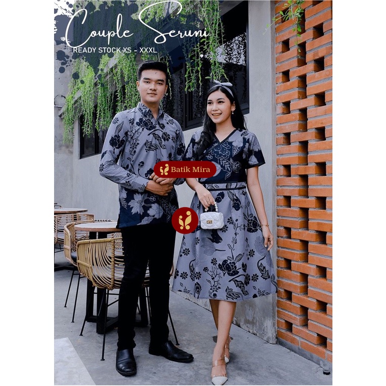 Jual BATIK COUPLE PREMIUM| DRESS FULL TRIKOT DAN KEMEJA FULL FURING ...