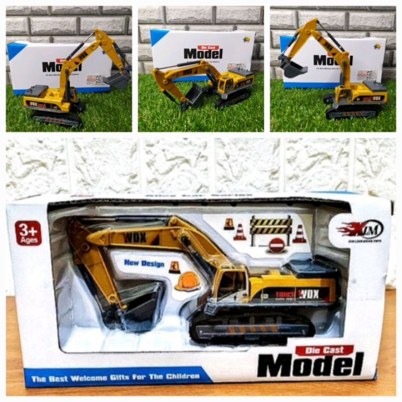 Jual Diecast Truck Excavator Alloy Miniatur Truk Beko Kontruksi Alat ...