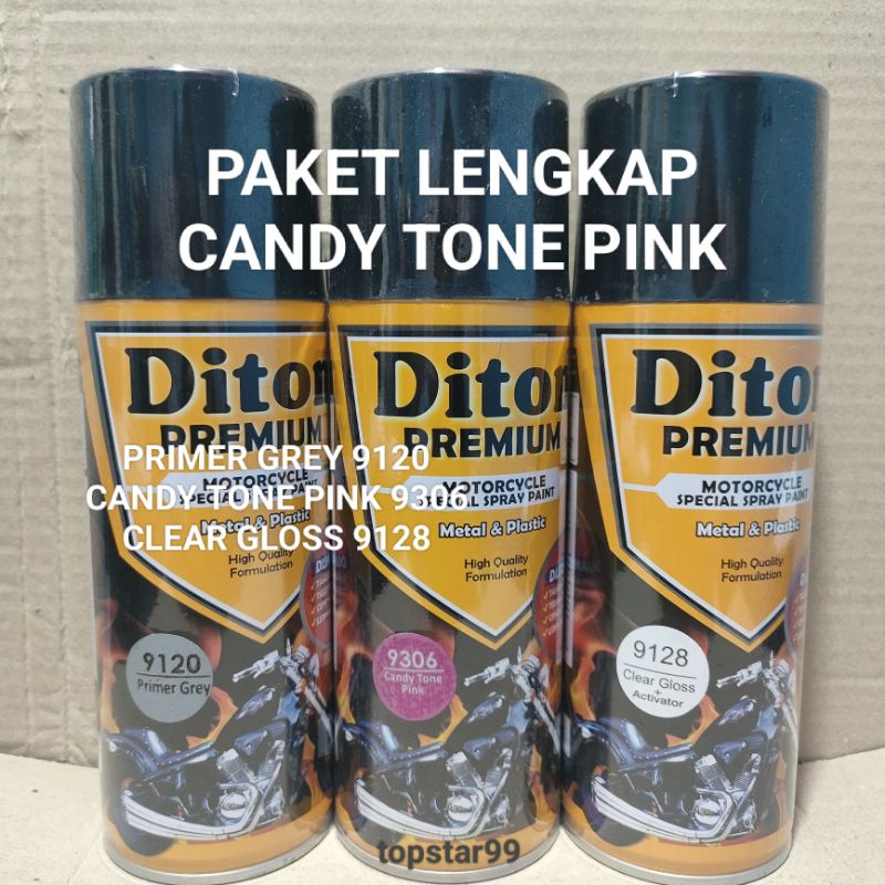 Jual Pilok Cat Diton Premium Paket Lengkap 3 kaleng Candy Pink Candi ...