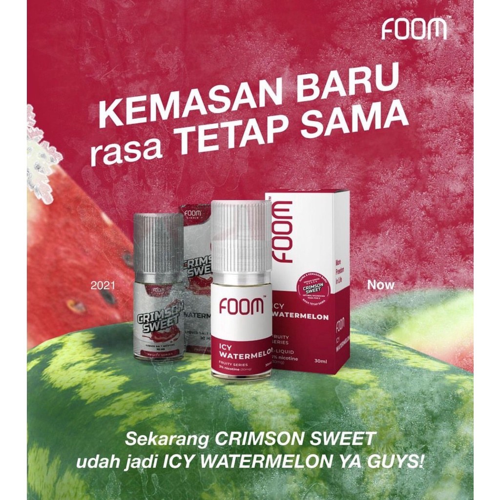 Jual Foom Icy Watermelon Saltnic 30ML by Foom Lab | Shopee Indonesia