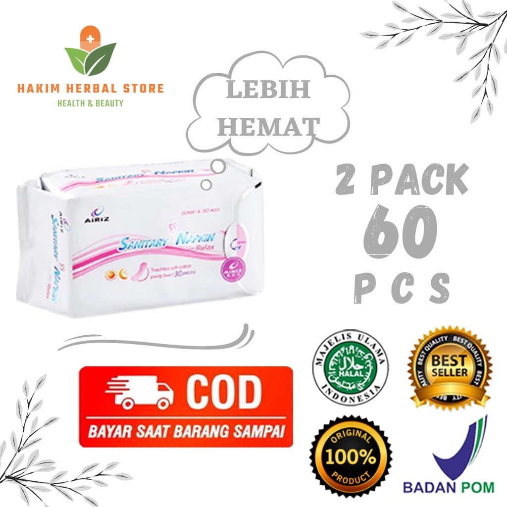 Jual Airiz Pembalut Wanita / Pembalut Kesehatan Herbal Airiz Day Time ...