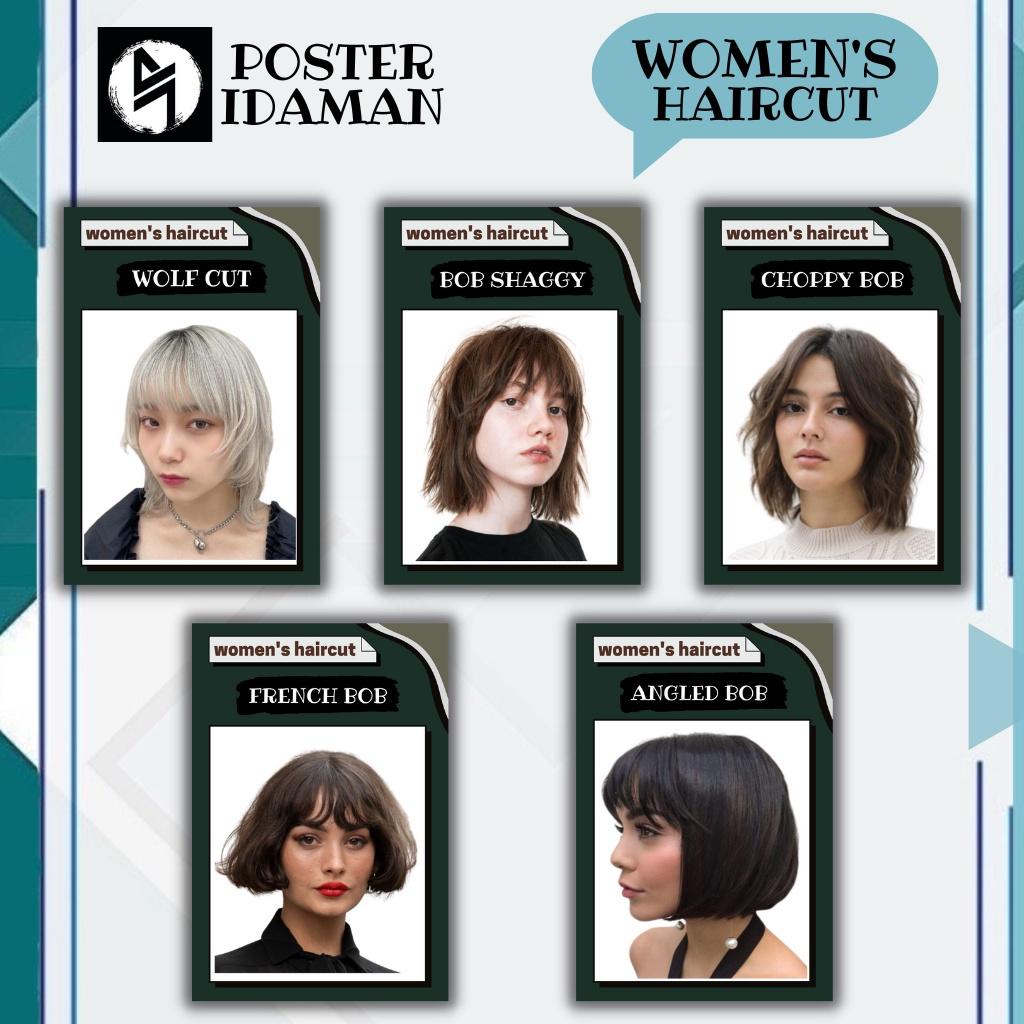 Jual " j-1" POSTER IDAMAN - poster kayu salon model rambut wanita ...