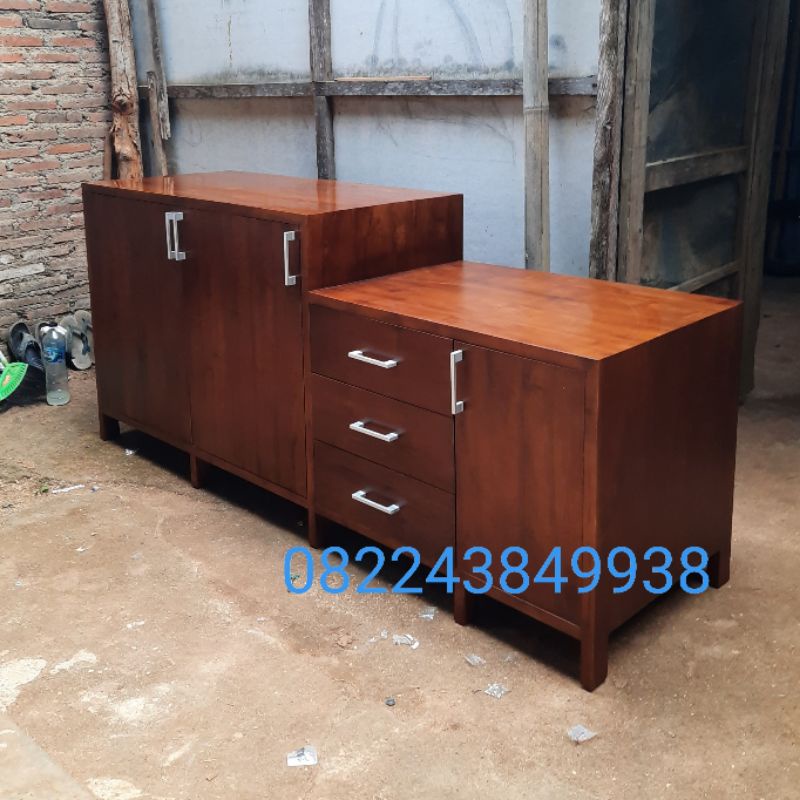 Jual Lemari Dapur Jati Meja Laci Tempat Kompor Gas Bufet Kabinet Rak ...
