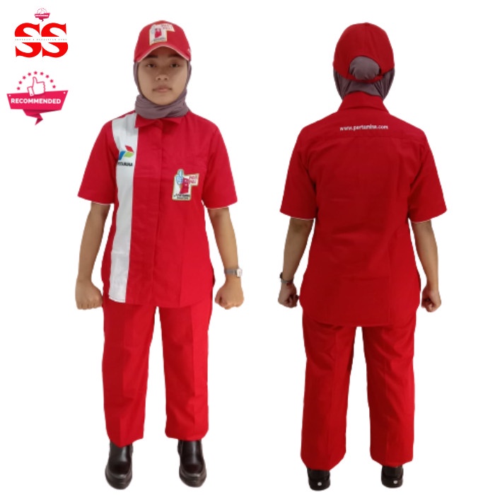 Jual Univ Seragam + Topi Spbu Pertamina Baju Operator,Pengawas,Office ...