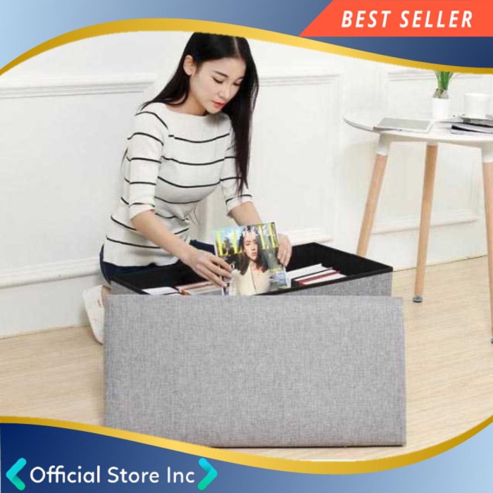 Jual Storage Stool Ottoman Kursi Duduk Bangku Sandaran Storage Box 50 X ...