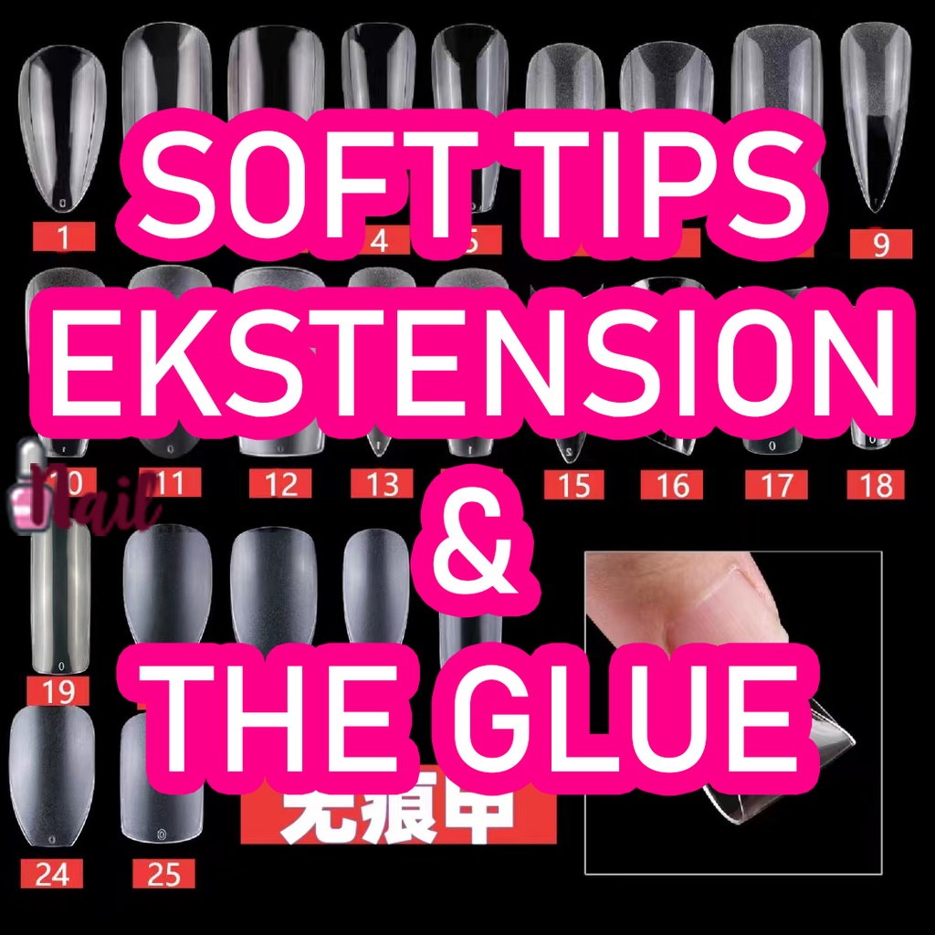 Jual NAIL SOFT TIPS GEL (Kuku) / Set Poly Gel Extension Kuku Palsu Uv ...