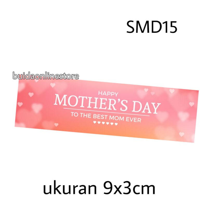 Jual Stiker Happy Mother Day Panjang Sticker Selamat Hari ibu Label ...
