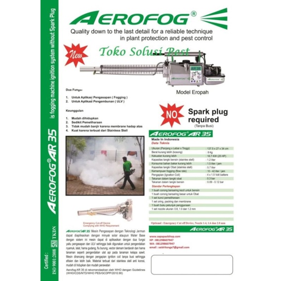 Jual Mesin Fogging Aerofong AR 35 | Shopee Indonesia