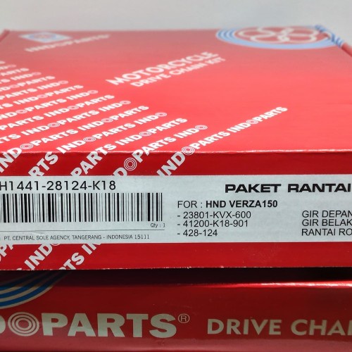 Jual Gearset INDOPART Honda Verza K18 Original Komplit Rantai SB Solid ...