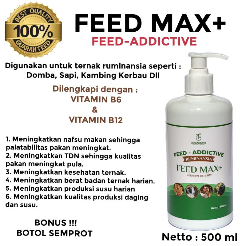 Jual NUTRISI TERNAK SAPI,KAMBING, DOMBA, KERBAU FEED MAX+ | Shopee ...