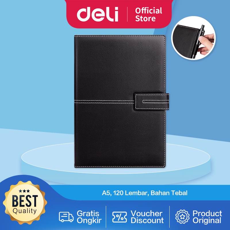 Jual Deli Leather Cover Notebook / Buku Catatan / Agenda Sampul Kulit ...