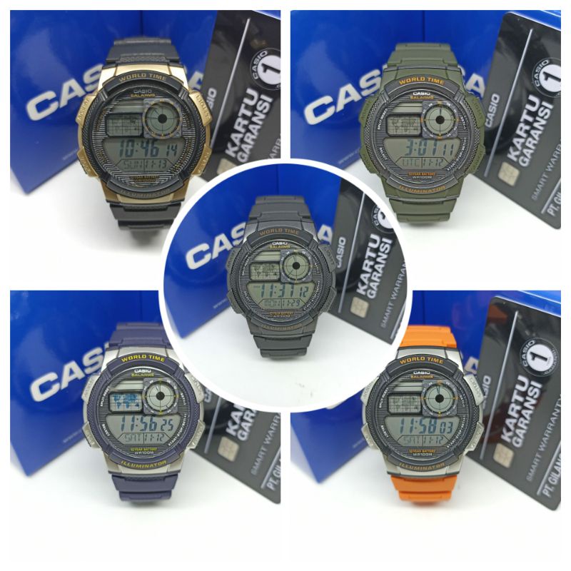 Jual Jam Tangan Pria Casio AE-1000W Digital Tali Karet / Rubber | Shopee Indonesia