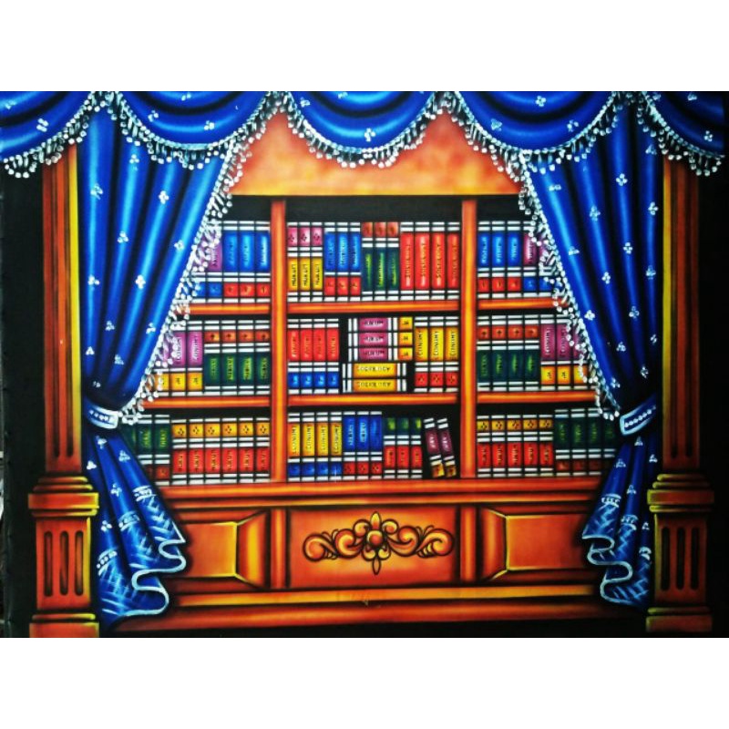 Jual Background Foto Rak Buku 2,5x3m (11) | Shopee Indonesia