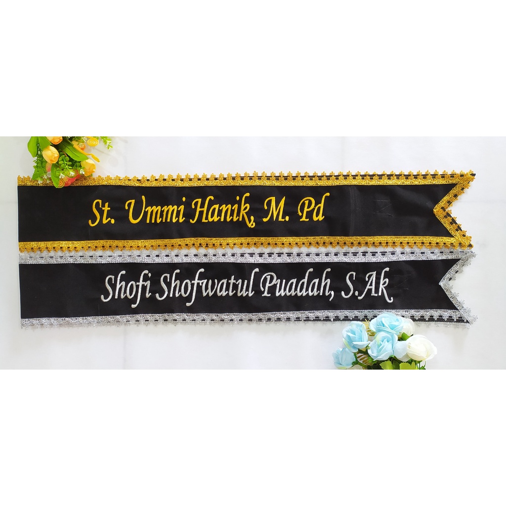 Jual (LANGSUNG JADI) Selempang Wisuda Bludru Renda Murah / Selempang ...