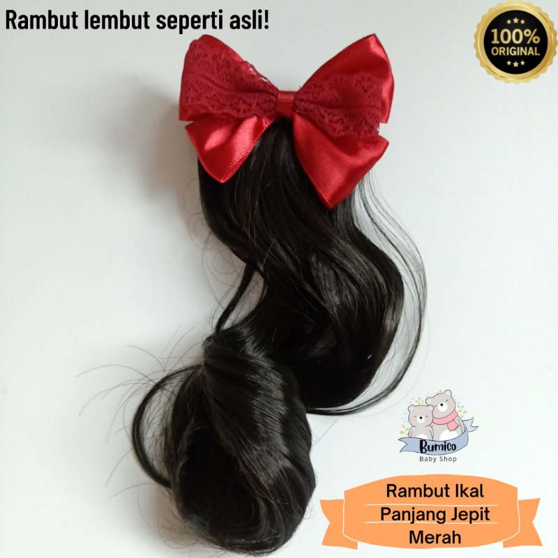 Jual Wig Jepit Rambut Anak Rambut Panjang Lurus Ikal | Shopee Indonesia