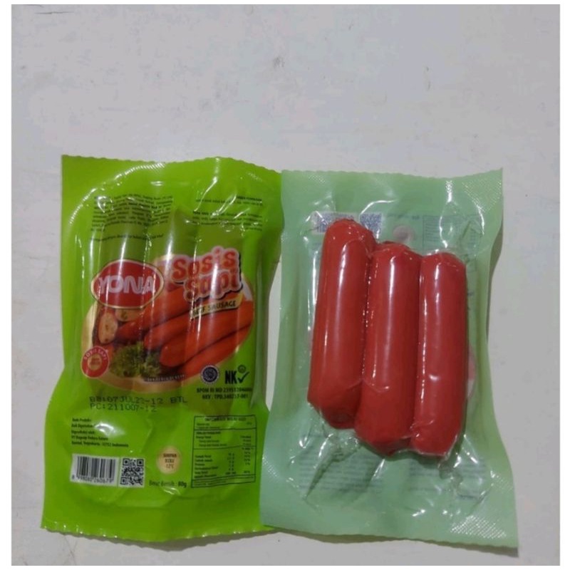 Jual YONA sosis sapi merah isi 3s | Shopee Indonesia