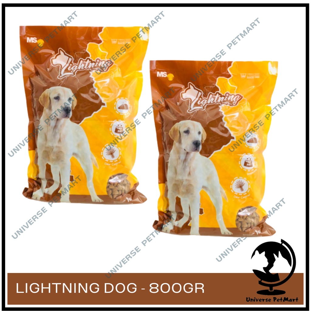 Jual Makanan Anjing Kering / Dry Food Lightning Dog 800gr | Shopee ...