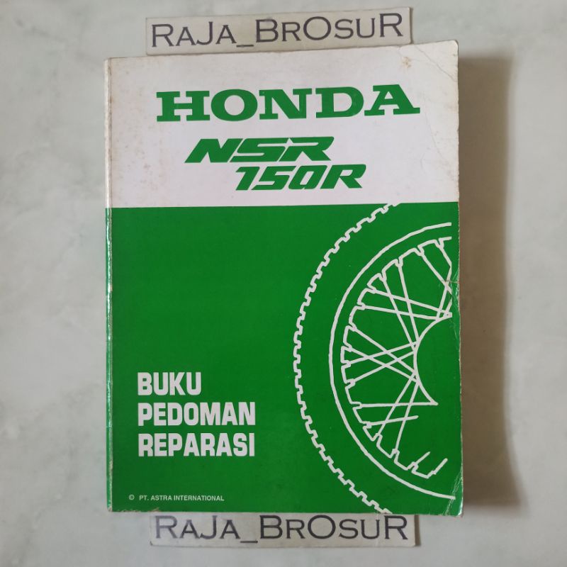 Jual Buku pedoman reparasi/Manual book Honda NSR 150 R/NSR 150R/NSR150 KW6 CBU Thailand 1994 ...