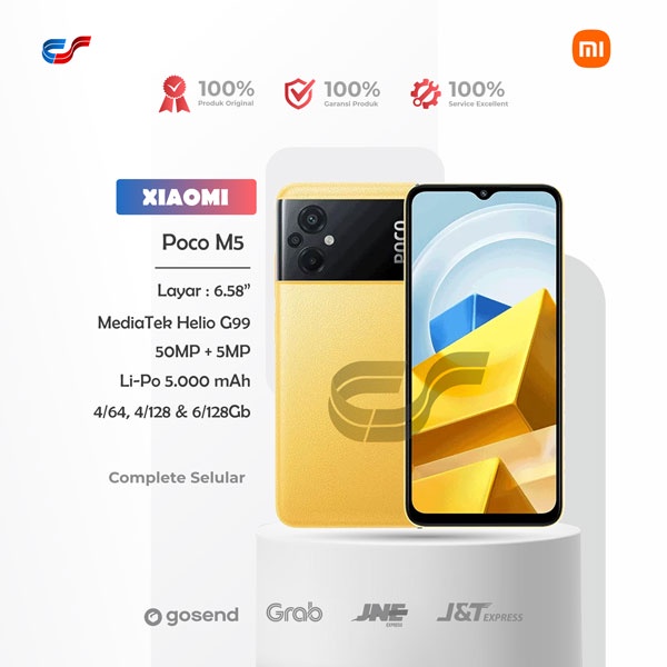 Jual Xiaomi Poco M5 4/64GB - MediaTek MT8781 Helio G99 (6nm) - 5000 mAh ...
