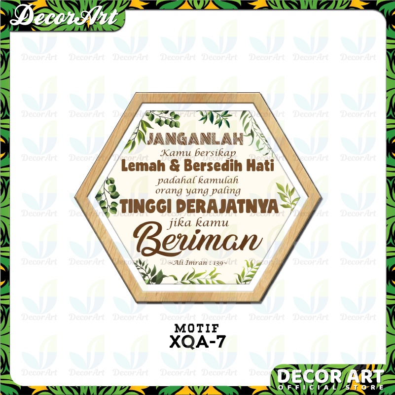 Jual DecorArt - Dekorasi Hiasan Dinding Segi 6 Hexagonal Tema Motivasi ...