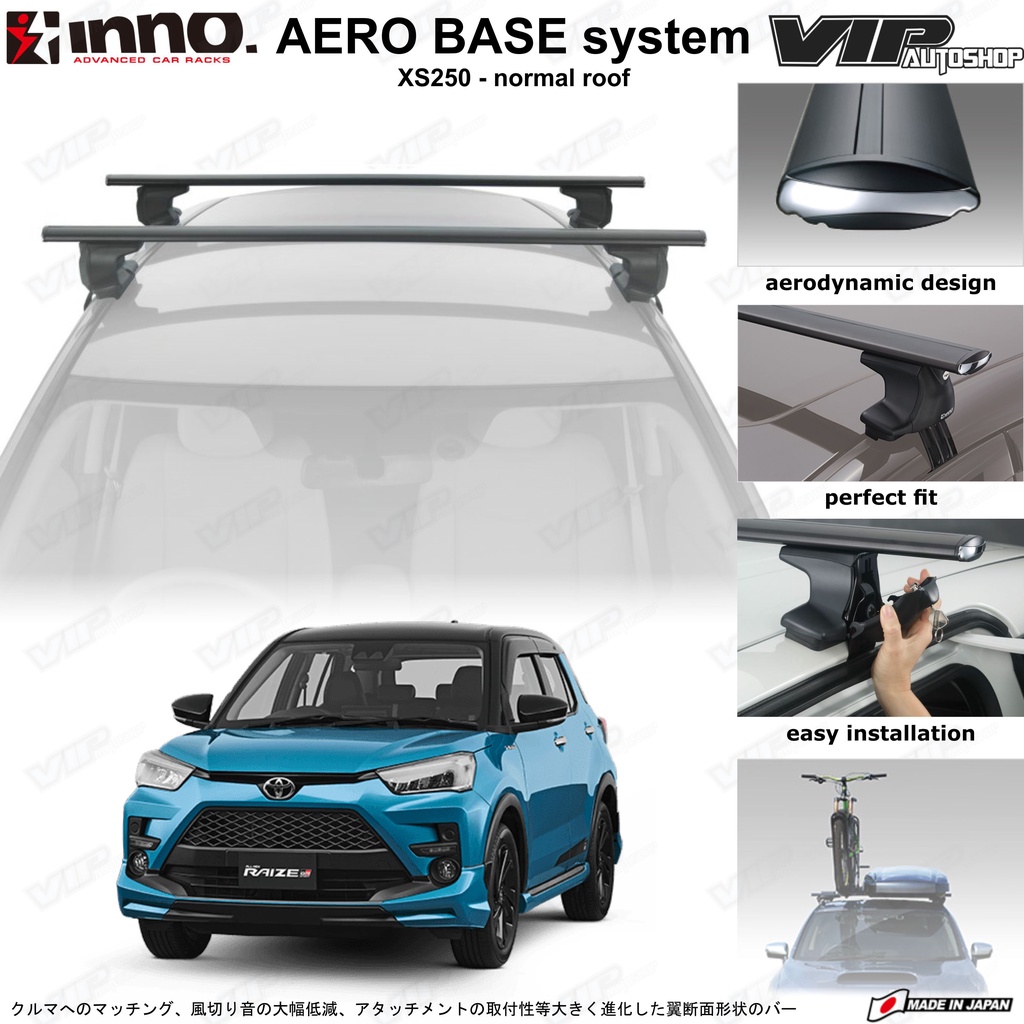 Jual RAIZE ROCKY crossbar INNO aero bar roof rack original JAPAN black ...