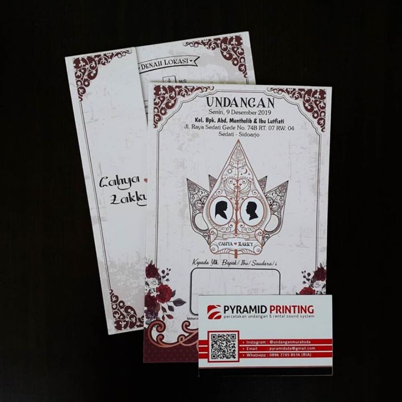 Jual UNDANGAN PERNIKAHAN / UNDANGAN NIKAH MOTIF WAYANG ADAT JAWA - LG64 ...