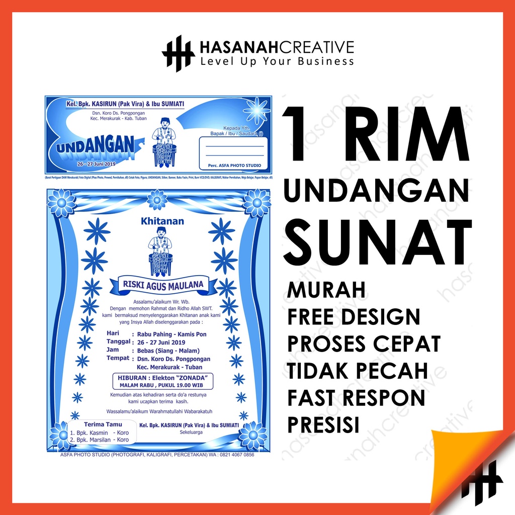 Jual Undangan Sunat Khitan 1 RIM Murah Cepat Hasil Premium | Shopee ...