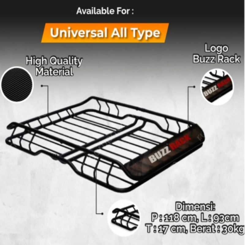 Jual Buzzrack Roof Rak Mobil Full Besi Baja Buzz Rack Buz rof Xpander ...