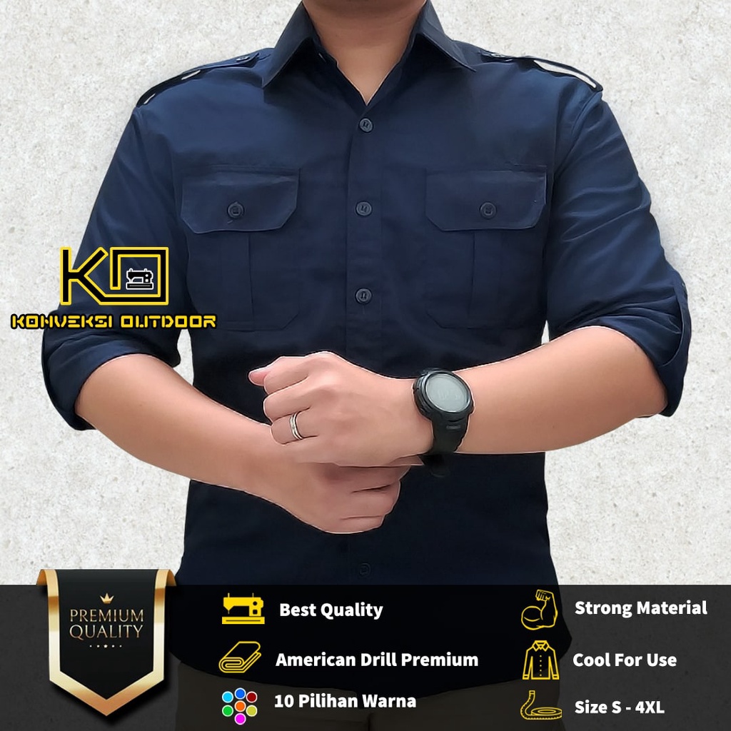 Jual BAJU KEMEJA PDL LAPANGAN OUTDOOR INDOOR PRIA LENGAN PANJANG ...