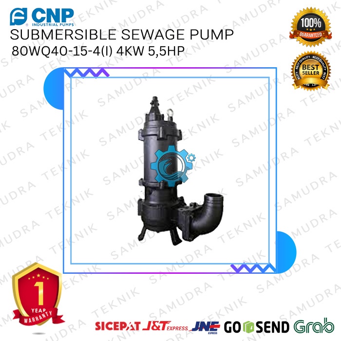 Jual Pompa Submersible Air Kotor WQ 80WQ40 15 4JY + Elbow 4KW 5,5HP ...