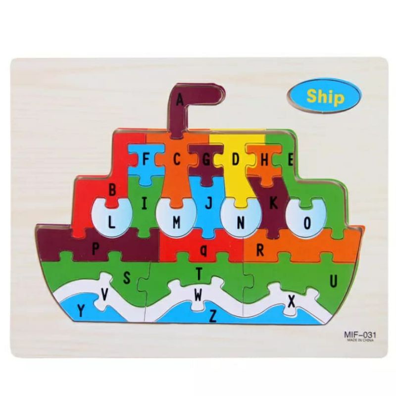 Jual Puzzle Huruf Kayu Kapal / Ship | Shopee Indonesia