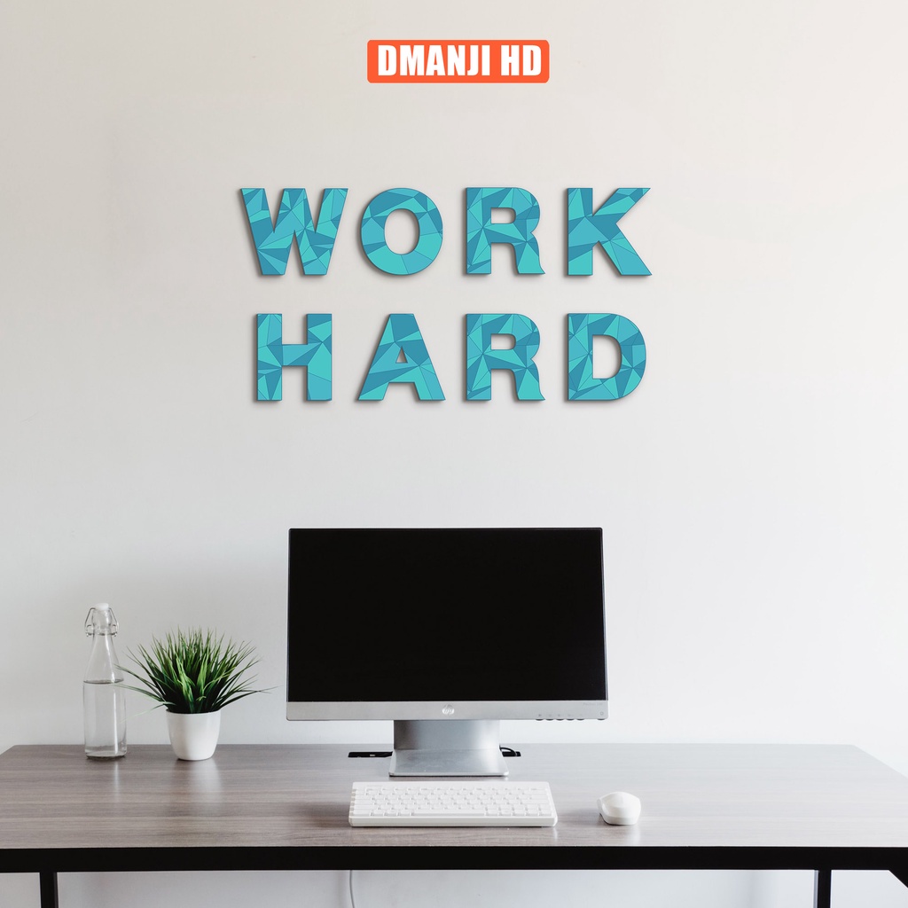 Jual DMANJI HD - Huruf kayu ukiran minimalis motif Polygonal | Custome ...