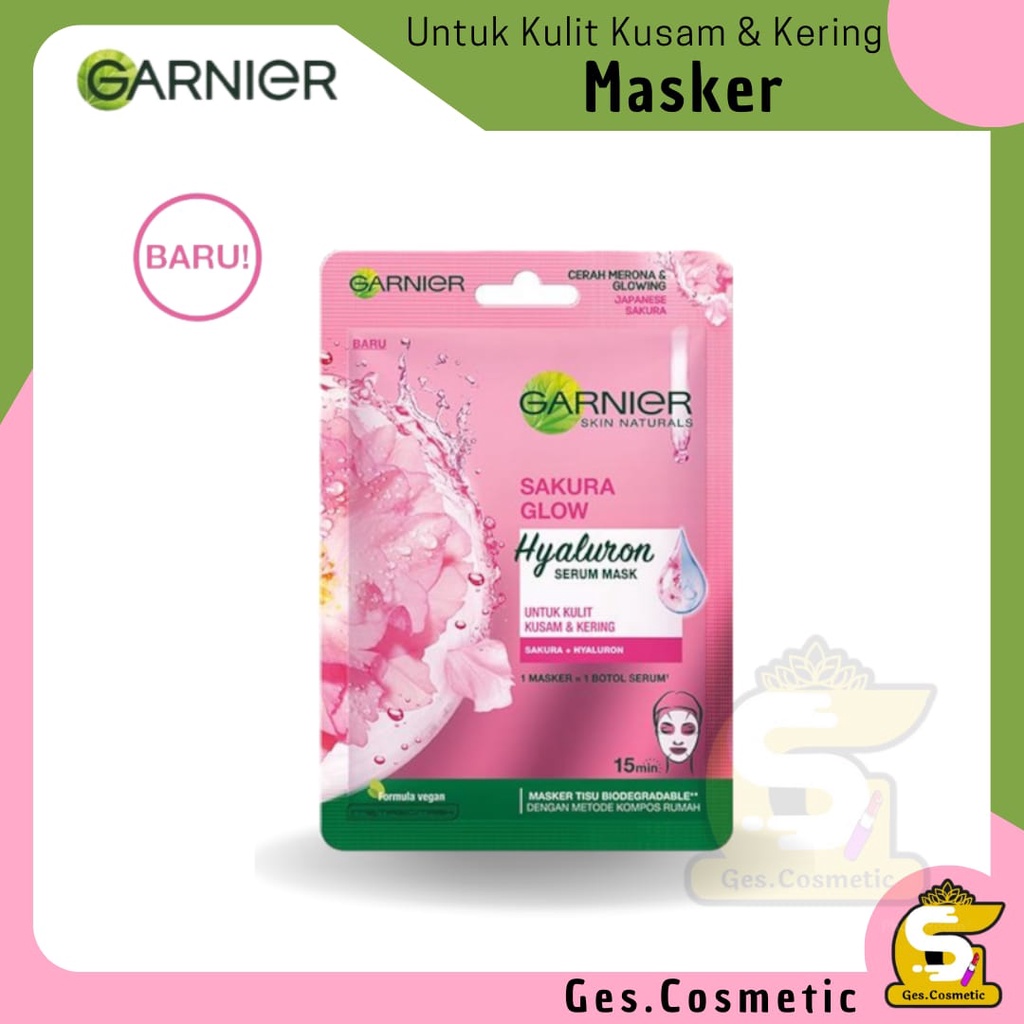 Jual (Exp 2025) Garnier Serum Mask Hydra Bomb Sakura Glow Skincare PINK ...