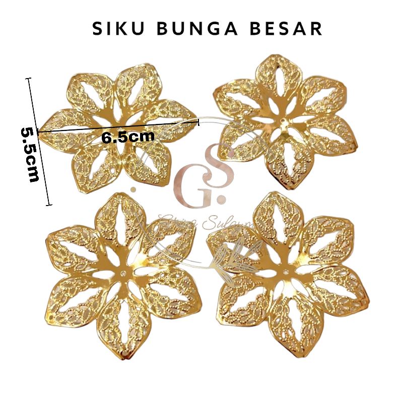 Jual LEMPENGAN SIKU SUDUT MAHAR SESERAHAN MOTIF BUNGA BESAR | Shopee ...