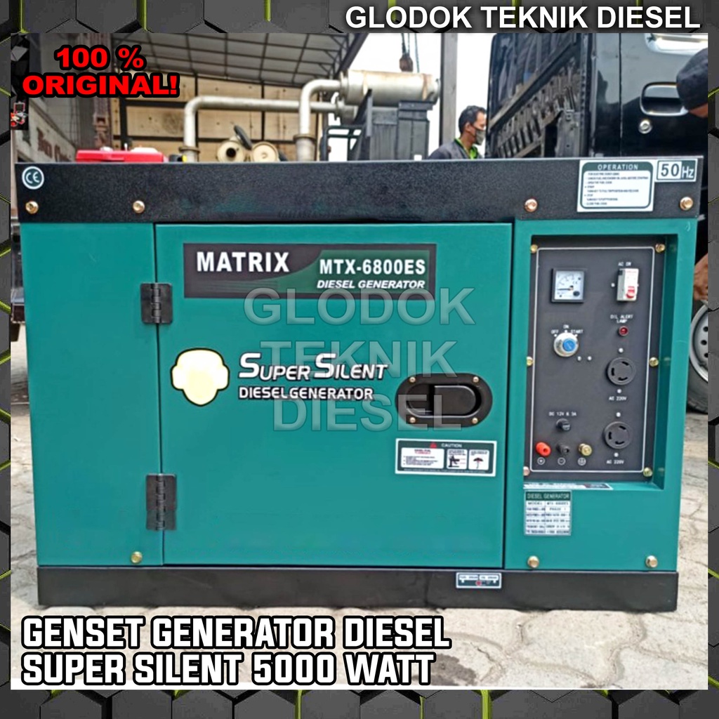 Jual Matrix Genset Diesel Super Silent 5000 watt Generator Listrik SOLAR 5 KW ORIGINAL TERBAIK ...