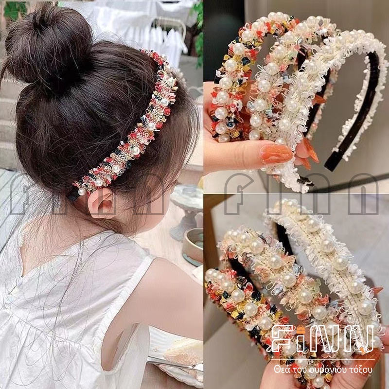 Jual Bando Bunga Mutiara Anak Perempuan Colorful Fashion Wanita ...