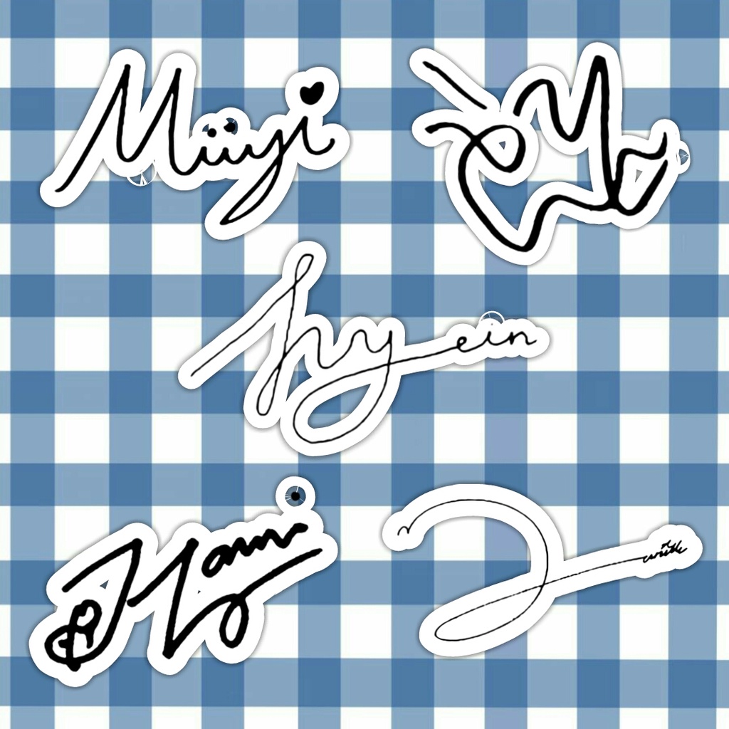 Jual Sticker Transparan NewJeans Signature Tanda Tangan TTD New Jeans ...