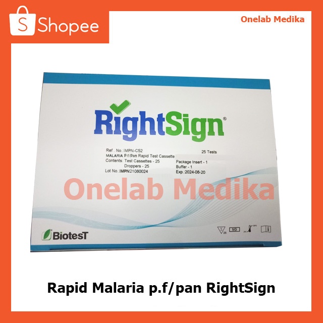 Jual Alat Test Malaria p.f/pan Device RightSign Test Malaria p.f/pan ...