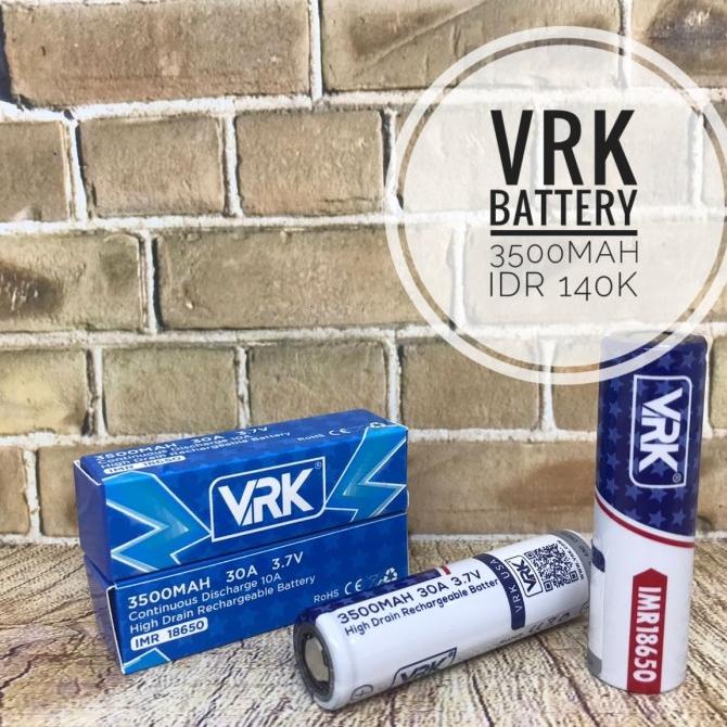 Jual VRK 3500mAh 30A High Drain Rechargeable 18650 Battery | Shopee ...