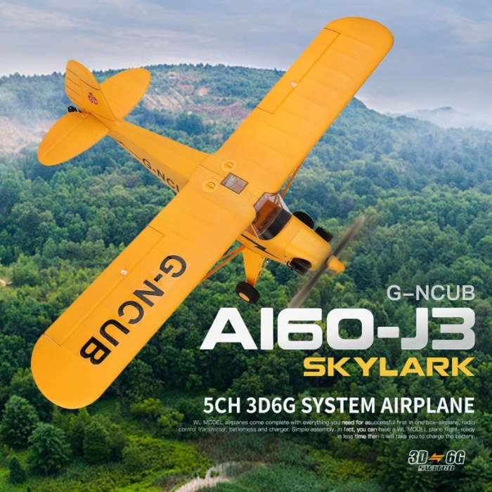 Jual pesawat rc wltoys XK A160 J3 skylard brushless 5ch 3D/6G rc airplane | Shopee Indonesia