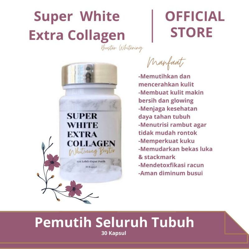 Jual Super White Extra Collagen pemutih kulit seruruh badan | Shopee ...