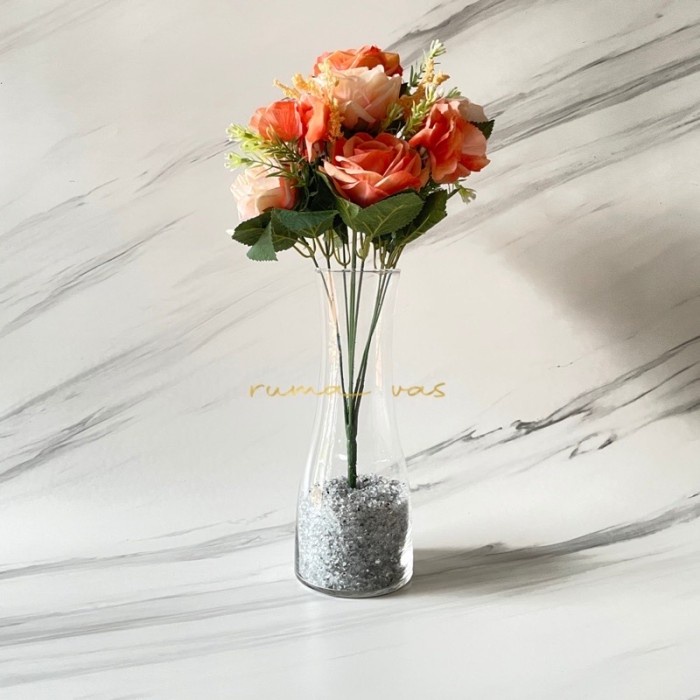 Jual [COD] Vas Bunga Kaca Kendi Tinggi 27Cm Classic Elegan Pot Bunga ...
