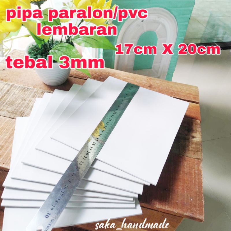 Jual PIPA PARALON/PVC LEMBARAN 17 X 20CM TEBAL 3MM | Shopee Indonesia