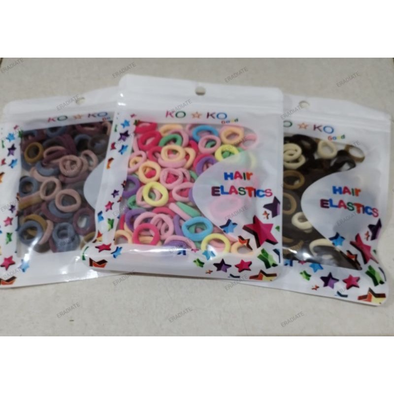 Jual Ikat rambut karet donat kecil isi 100 pcs | Shopee Indonesia