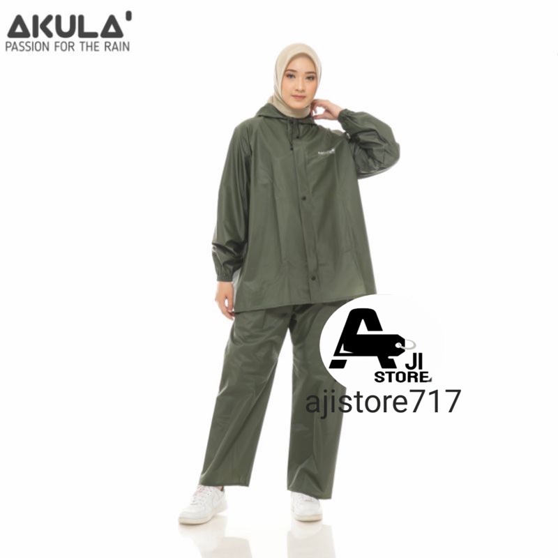 Jual JAS HUJAN Setelan Pria Wanita Baju Celana Anti Rembes By Akula Bahan PVC 0,25 | Shopee ...